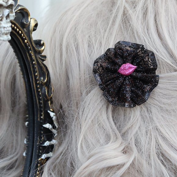 Hand Crafted | Accessories | New Halloween Black Pinwheel Pink Sugar ...